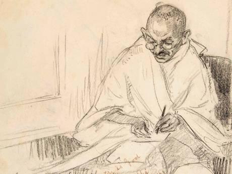 Previously Unknown Sketch of Gandhi Sells for £32,500 | Al Bawaba