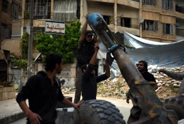 A GIF of one of the Syrian rebels' most flaunted DIY weapons, the Hell ...