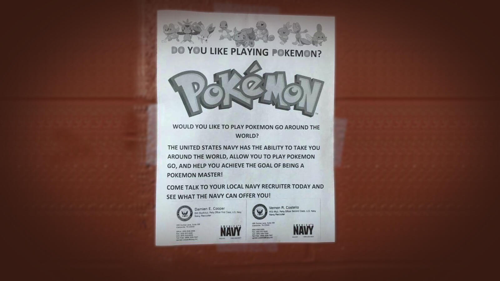 Internet Confused by US Navy 'Pokemon GO' Advert | Al Bawaba